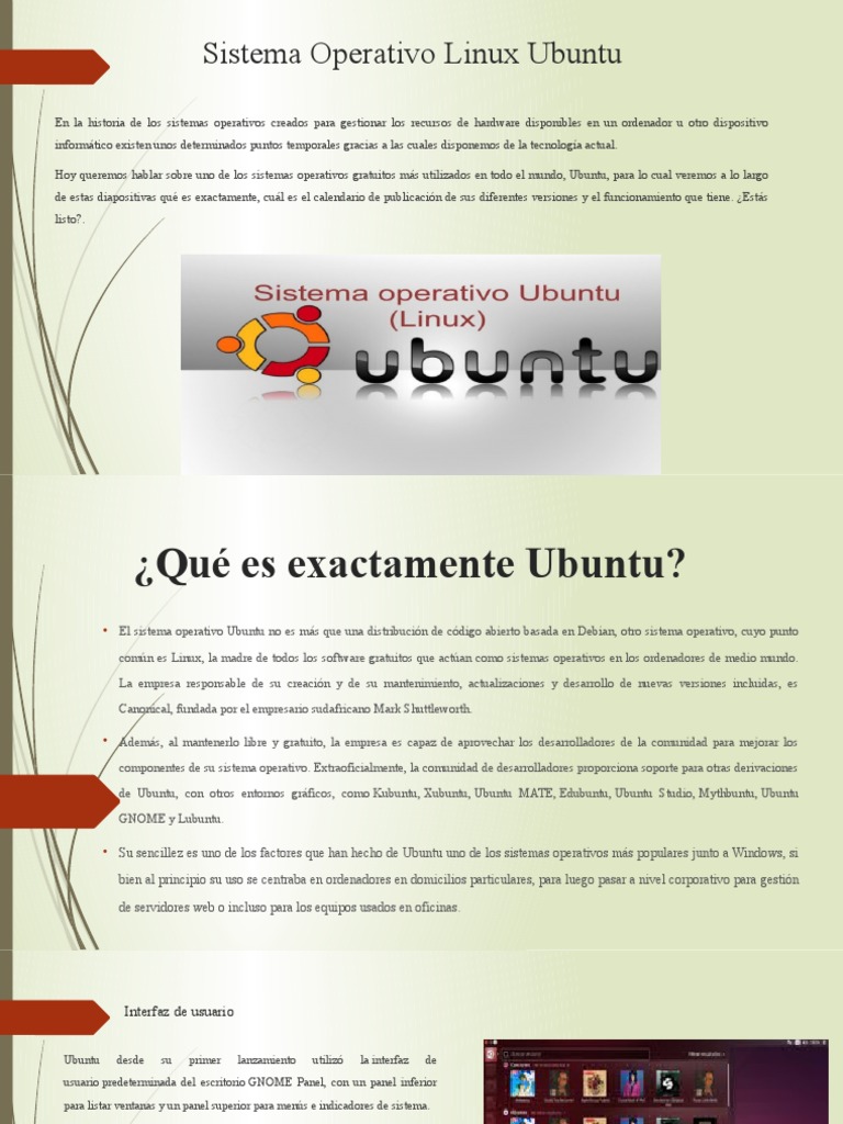 Sistemas Operativo Linux Ubuntu | PDF | Ciencias de la Computación ...