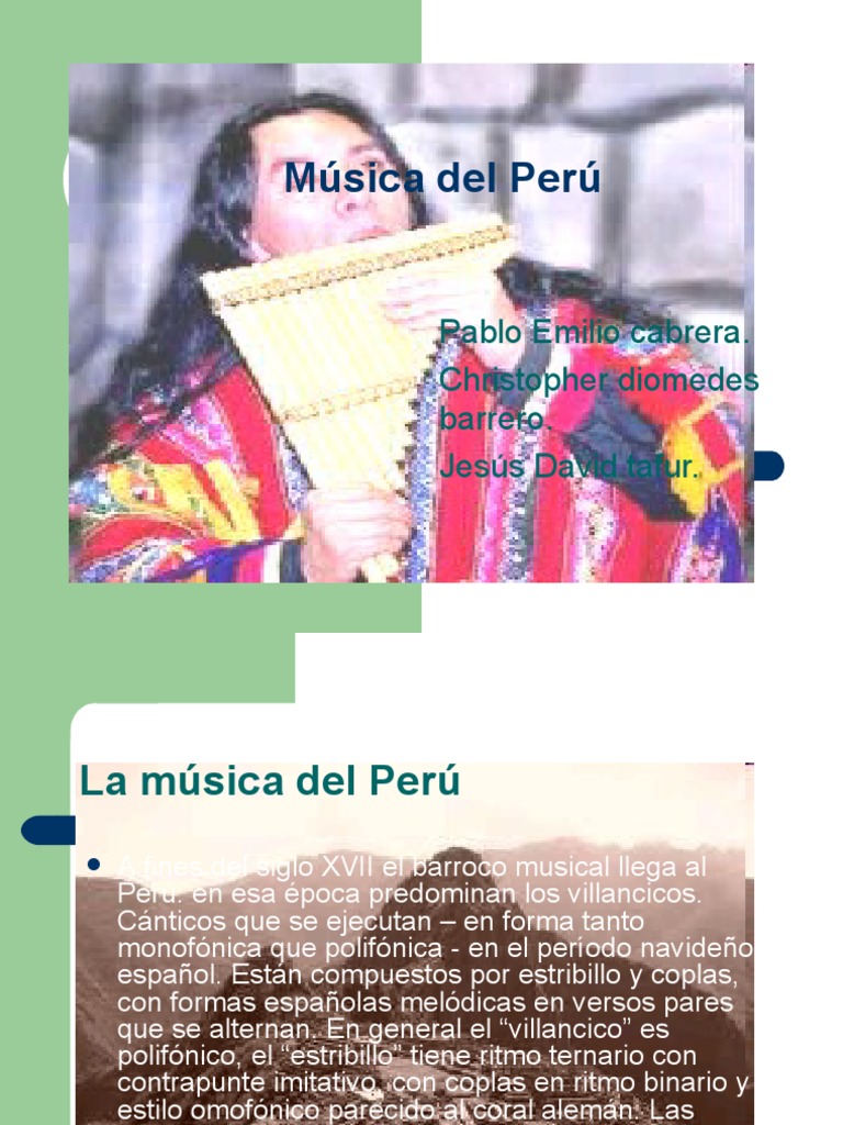 Tipos y estilos de música peruana | PDF | Perú | Las artes escénicas