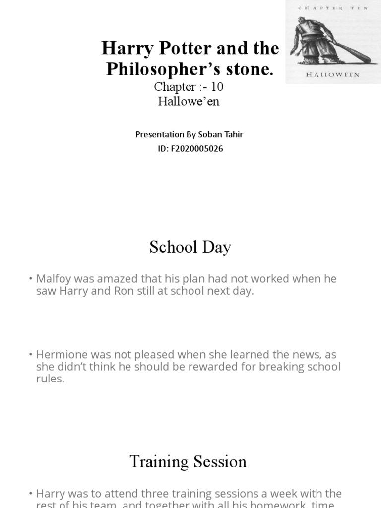 Harry Potter and The Philosopher's Stone.: Chapter:-10 Hallowe'en | PDF