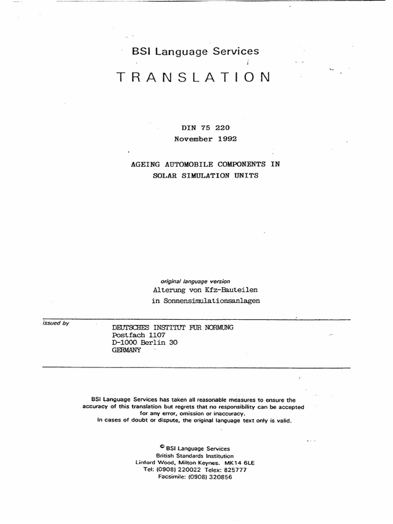 Din 75220 | PDF