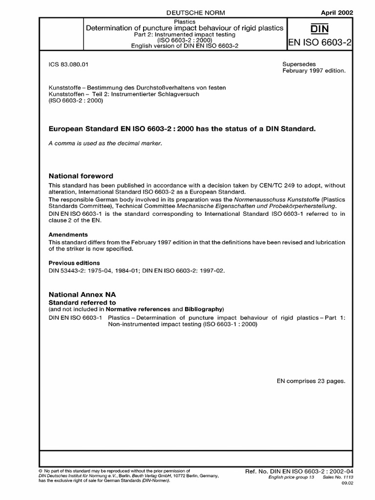 Din Iso 6603-2 | PDF