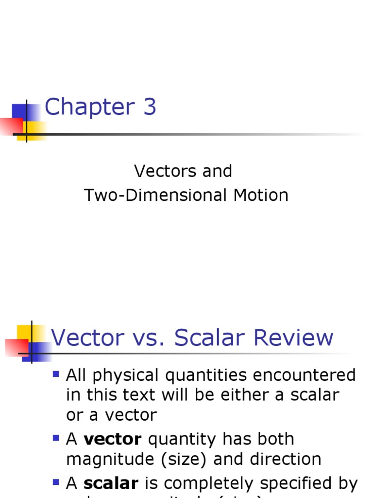 Vectors and Two-Dimensional Motion | PDF | Euclidean Vector | Acceleration