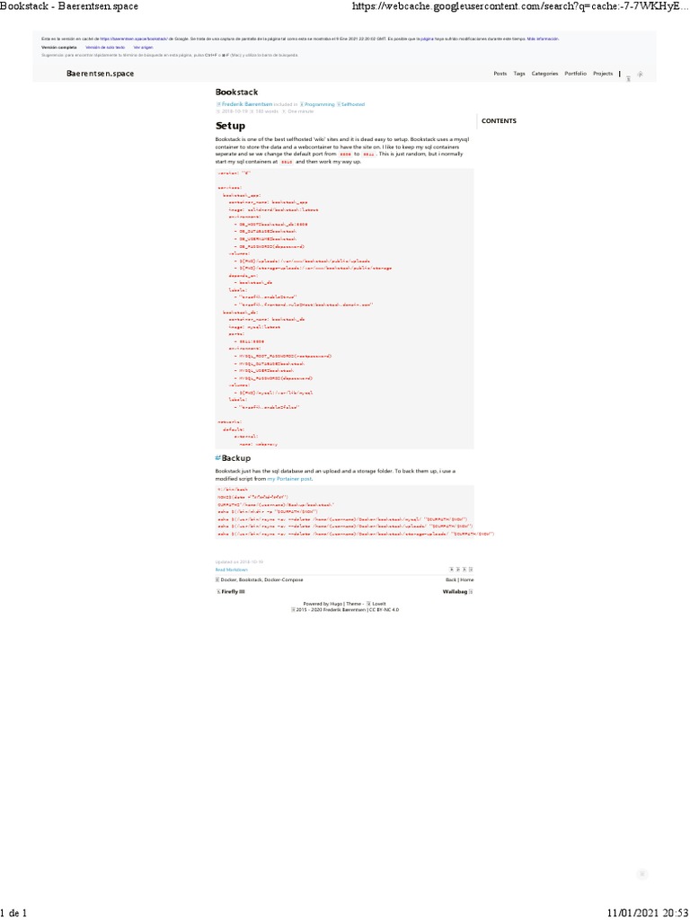 Bookstack - Docker Compose | PDF | Information Management | Information Technology