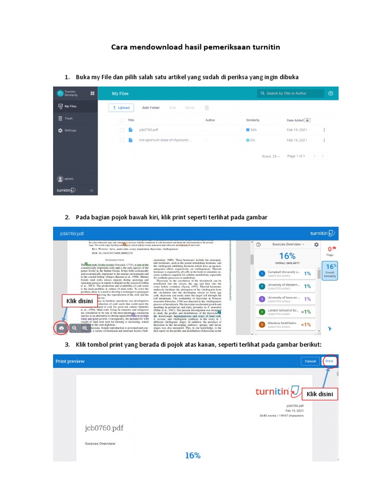 Cara Mendownload Hasil Pemeriksaan Turnitin | PDF | Pengembangan Diri