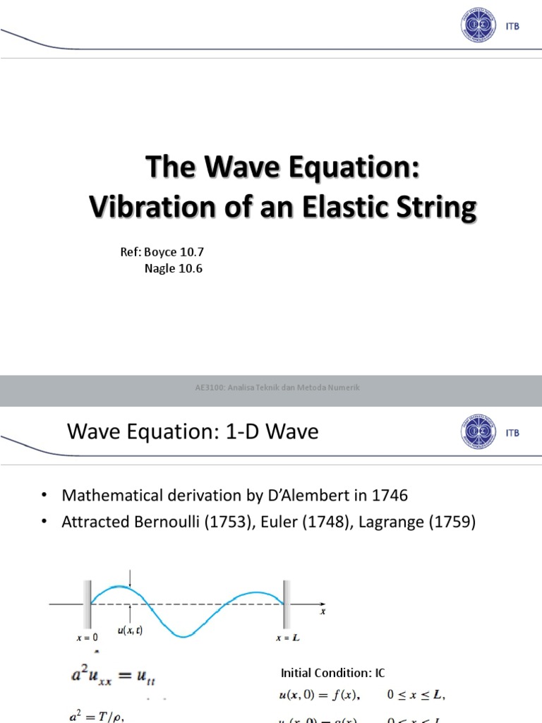 MODUL 3.D Wave Equation | PDF | Wave Equation | Ordinary Differential ...