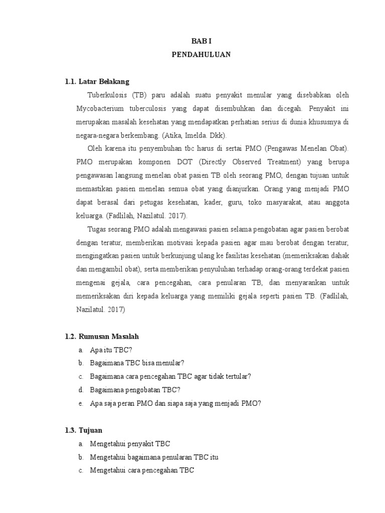 Isi Penkes TBC Tentang Pmo | PDF