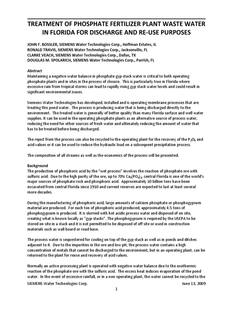 9.1.4 Reverse Osmosis Acidic Water Treatment SIEMENS | PDF | Membrane ...