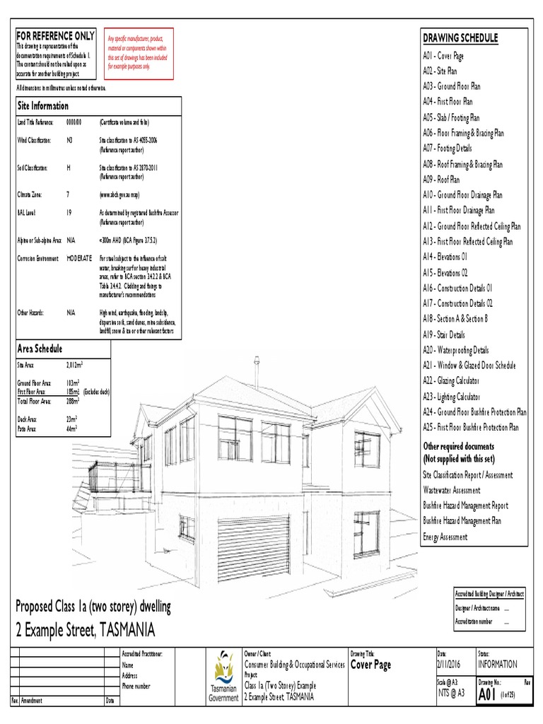 Class 1a Two Storey Design Example | PDF | Drainage | Architectural ...
