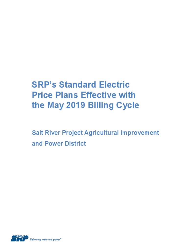 SRP Ratebook | PDF | Electric Power Transmission | Taxes