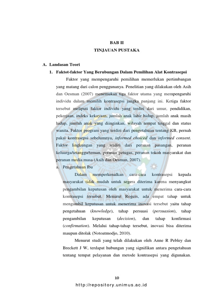 Faktor Pemilihan Alat Kontrasepsi | PDF