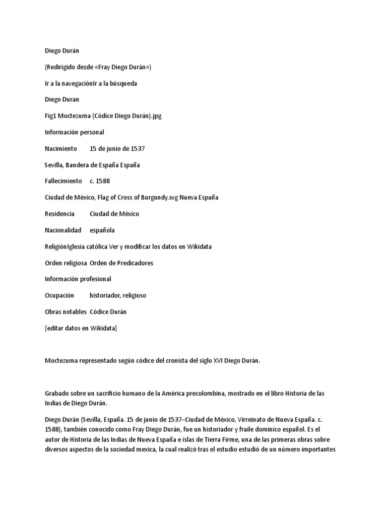 Diego Duran, Historia by Romero | PDF | Biblioteca y museo | Internet