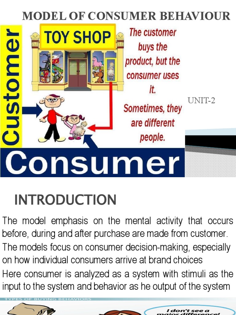 Model of Consumer Behaviour: UNIT-2 | PDF | Consumer Behaviour | Behavior
