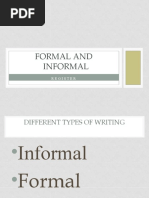 Formal and Informal Register | PDF | Linguistic Typology | Grammar