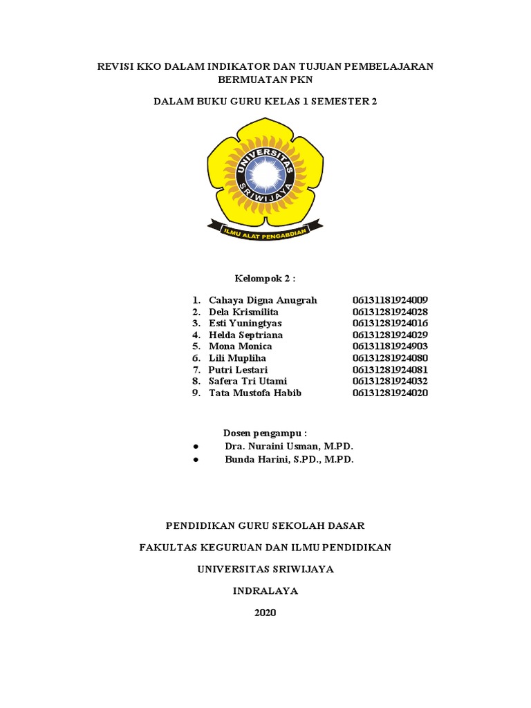 (Kelompok 2) Tabel KKO Analisis Bermuatan PKN Kelas 1 Semester 2 | PDF | Seni & Disiplin Bahasa