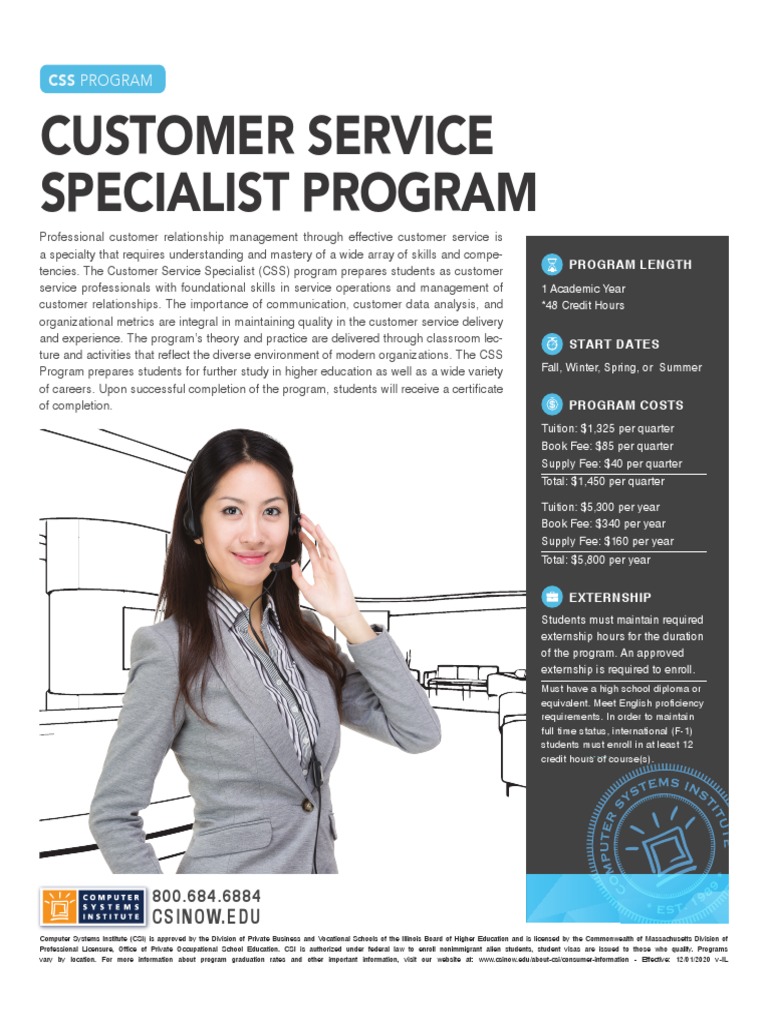 CSS Slick IL 2020-v2 - CSI Customer Services Brochure | PDF | Customer ...