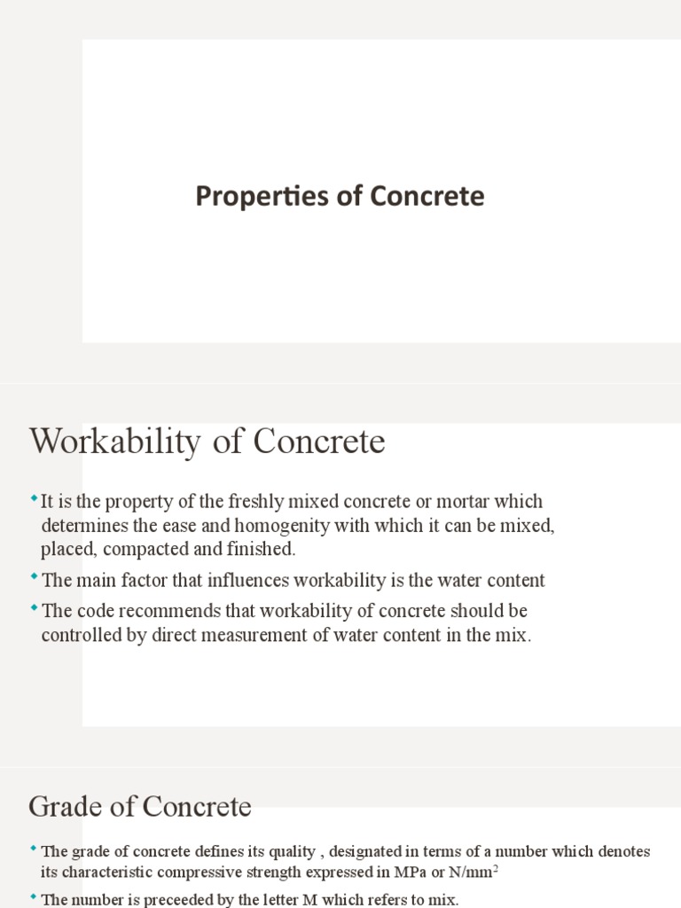 Properties of Concrete | PDF | Strength Of Materials | Deformation ...