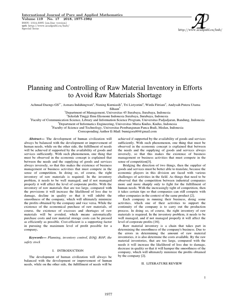 Raw Material Inventory | PDF | Inventory | Business Process