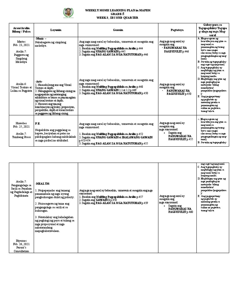 Mapeh-Week 8 - 2nd Quarter | PDF