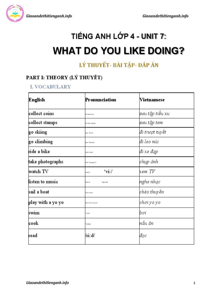 Unit 7: Hobbies and Activities | PDF | Language Arts & Discipline