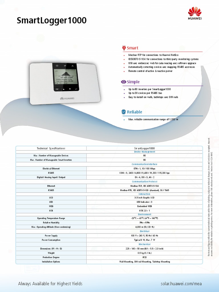 Smart Logger 1000 | PDF | Usb | Computer Engineering