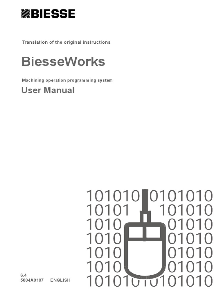 BiesseWorks Instructions Rev6.4 5804A0107 | PDF | Computer Programming | Software