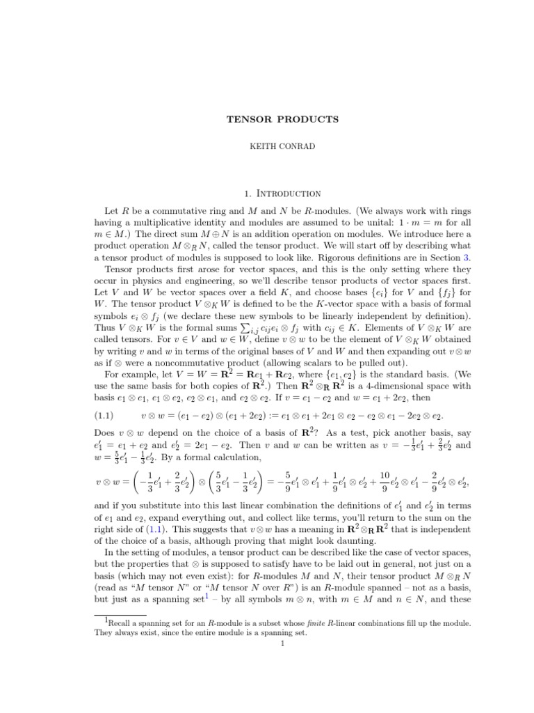 Tensores 1 | PDF | Tensor | Basis (Linear Algebra)