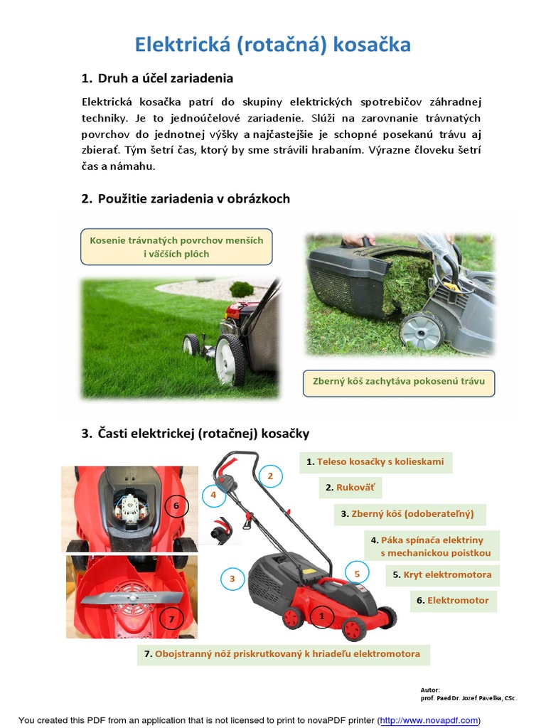T MM Elektricka Rotacna Kosacka | PDF