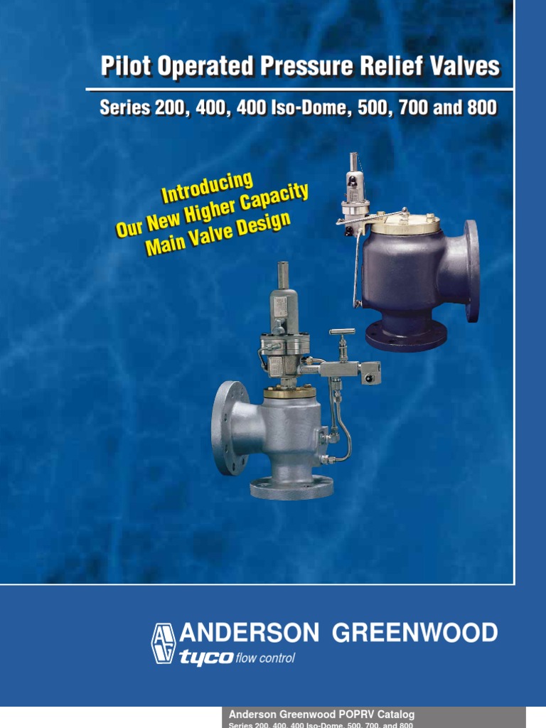 Pilot Operated Pressure Relief Valves | PDF