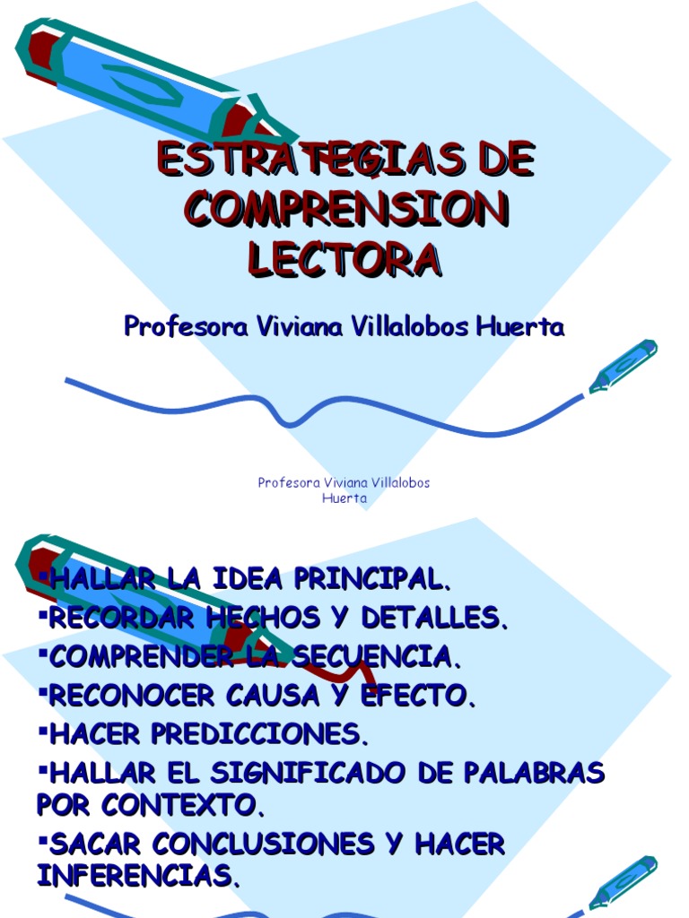 Estrategias de Comprension Lectora - ppt2 | PDF