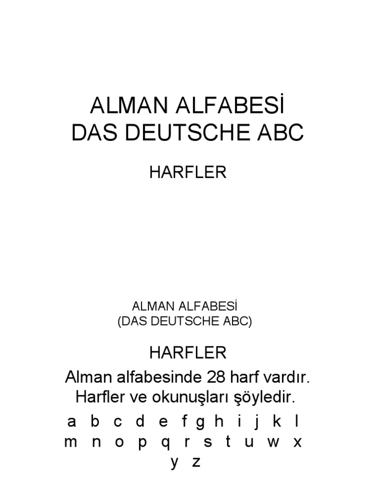 Alman Alfabesi̇ | PDF