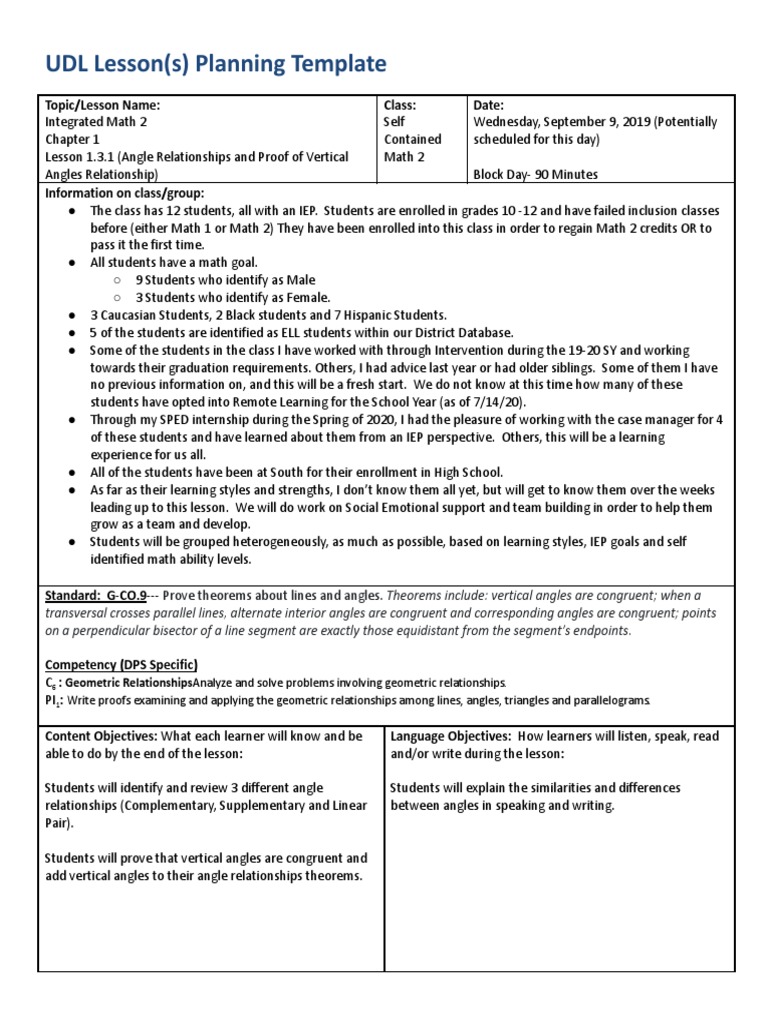 Speed - Udl Lesson Plan | PDF | Learning | Cognition