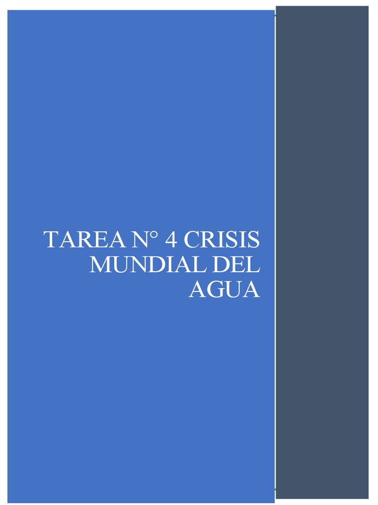 Crisis Mundial del Agua: Retos y Soluciones | PDF | Recursos hídricos ...