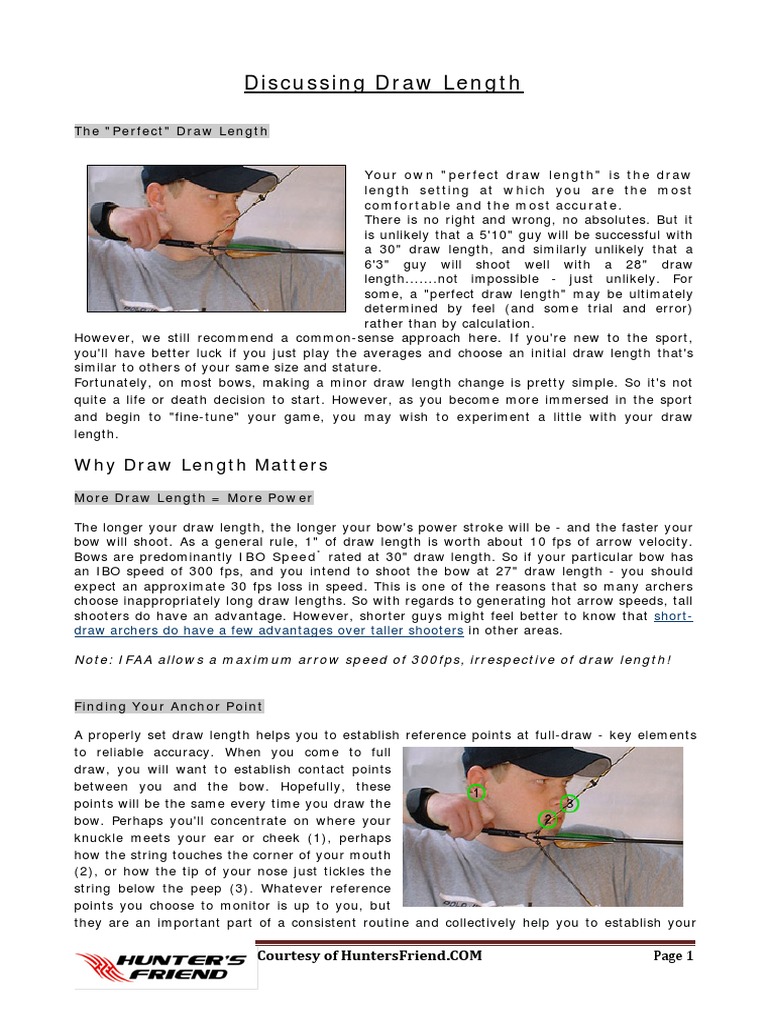 Discussing Draw Length | PDF | Bow And Arrow | Archery