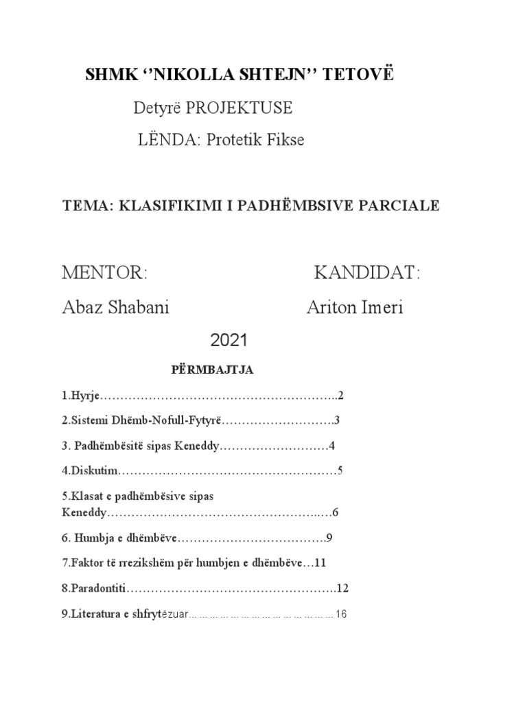 Detyr Projektuse | PDF