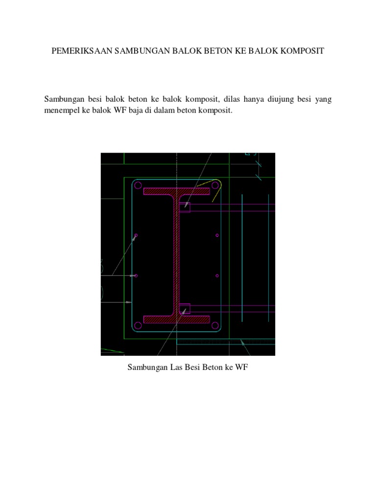 Pemeriksaan Sambungan Balok Beton Ke Balok Komposit | PDF