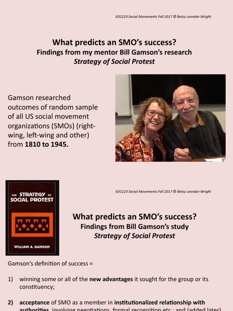 Powerpoint On Bill Gamson Success Factors | PDF | Social Movements ...