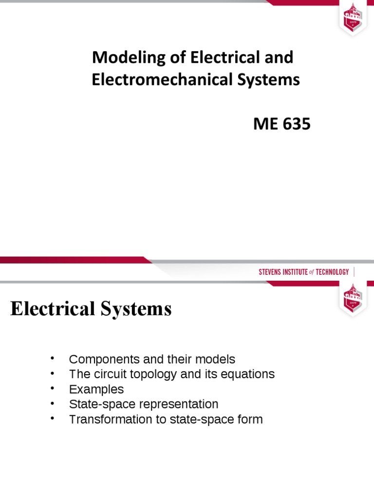 Modeling of Electrical and Electromechanical Systems ME 635 | PDF ...