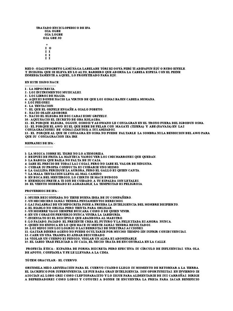 11-Osa Ogbe | PDF | Deidades | Mitología