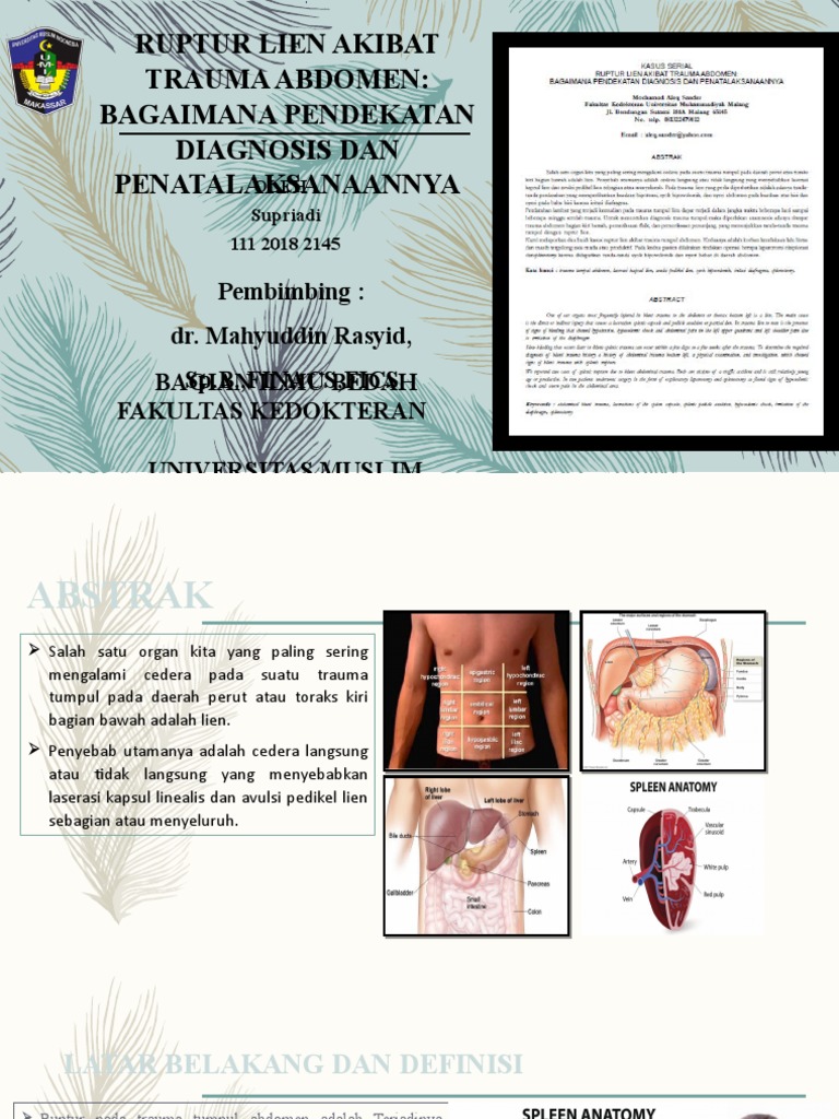 Ruptur Lien Akibat Trauma Abdomen | PDF