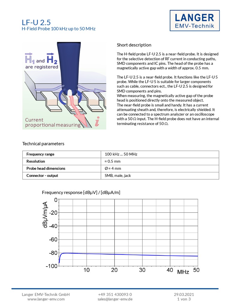 Near-Field H-Field Probe for Detecting RF Currents in SMD Components ...