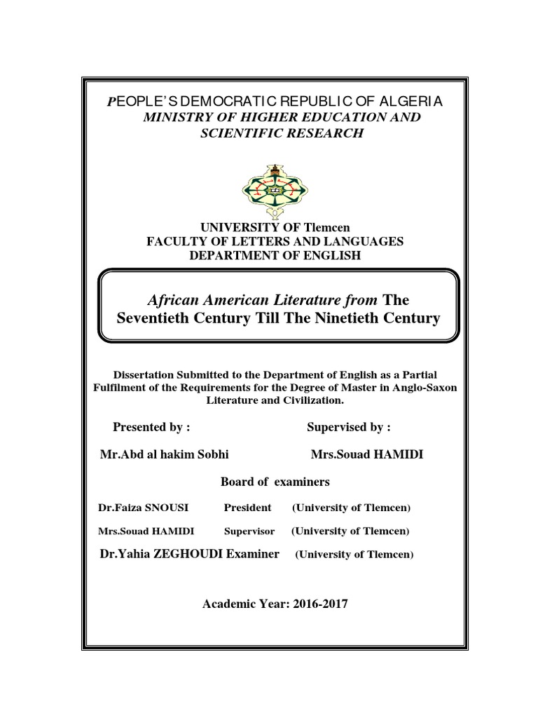 Evolution of African American Literature | PDF | African American ...
