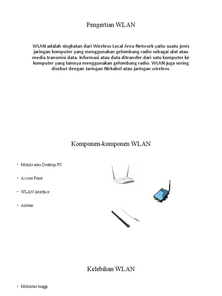 Pengertian WLAN | PDF | Griya & Taman