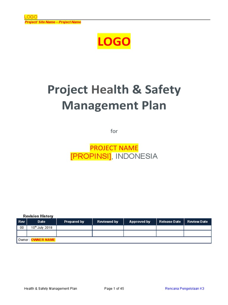 Contoh HSE Plan | PDF | Occupational Safety And Health | Risk
