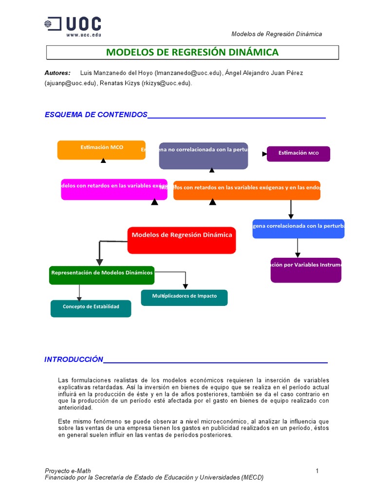 Modelos Dinamicos | PDF | Mínimos cuadrados ordinarios | Multicolinealidad