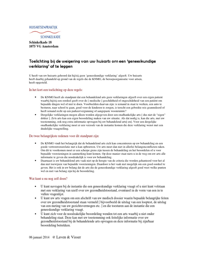 Doktersverklaring | PDF