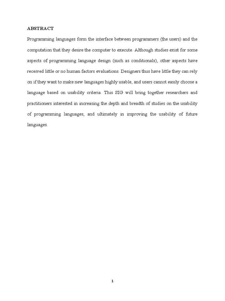 Usability Of Computer Programming Language Pdf Usability Humancomputer Interaction 0596