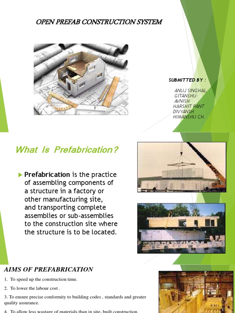 Open Prefab Construction System: Submitted by | PDF | Precast Concrete ...