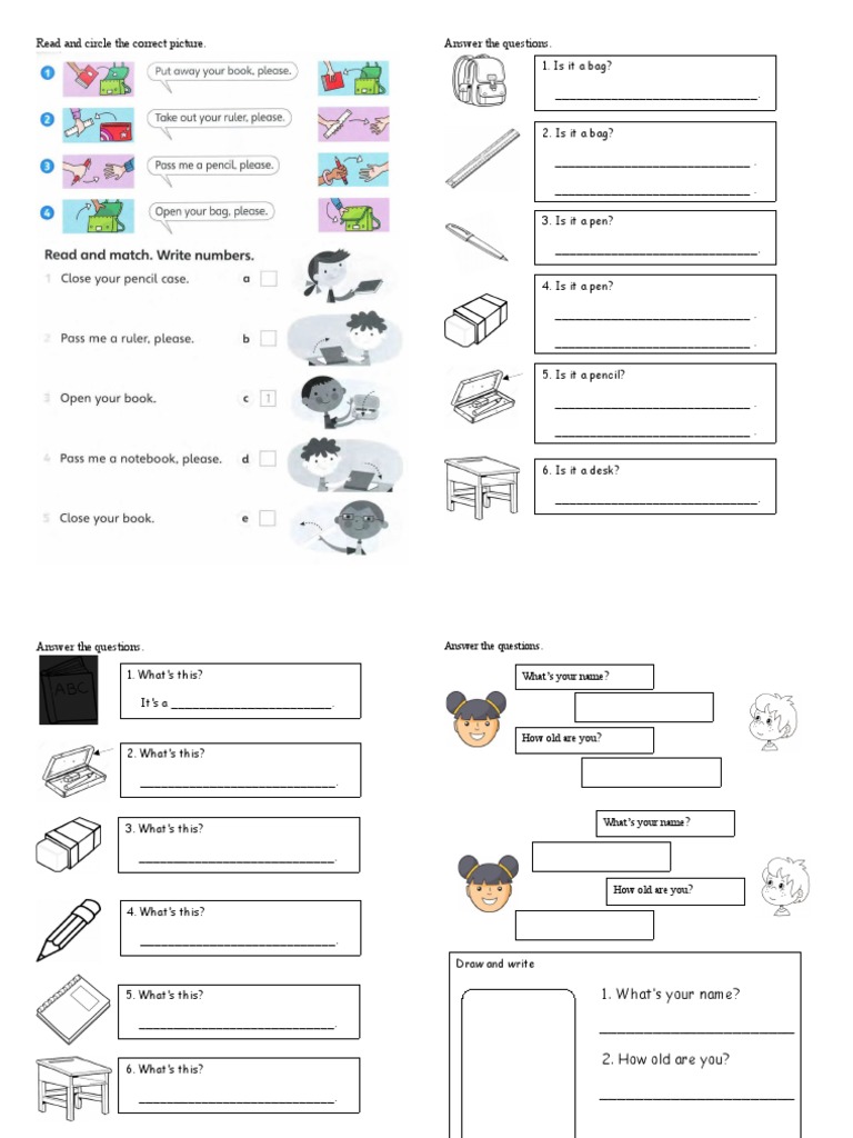 Read and Circle The Correct Picture. Answer The Questions | PDF