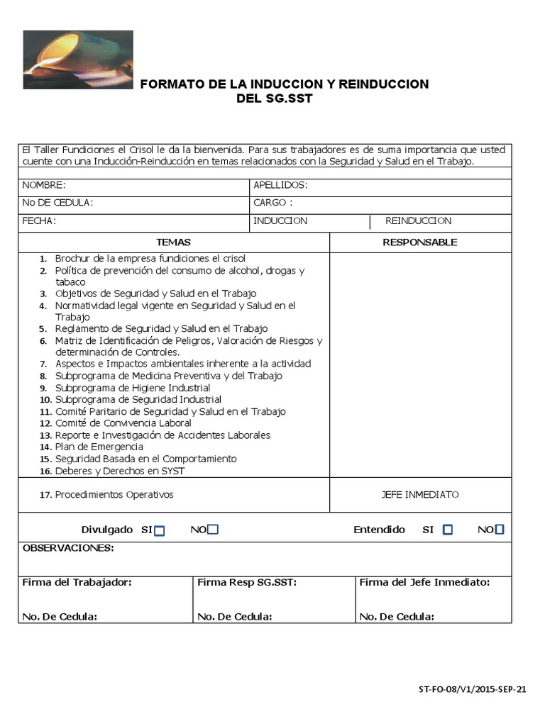 1.2.2 Induccion y Reinduccion Del SG - SST | PDF