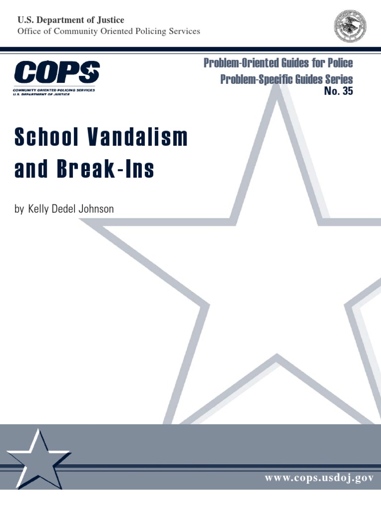 School Vandalism Prevention Guide | PDF | Juvenile Delinquency | Police